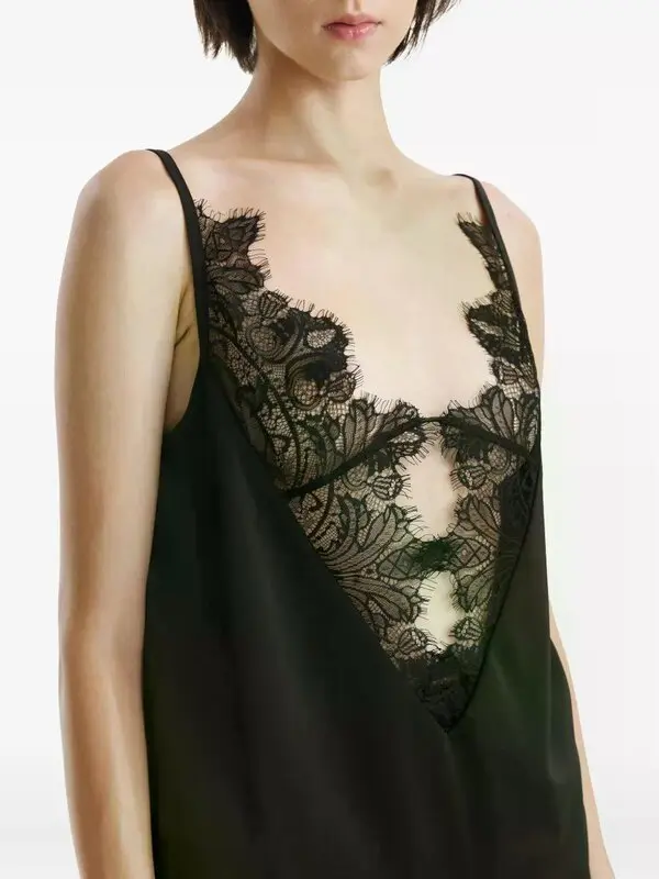 2310 STUDIO Lace-paneled Camisole - Black