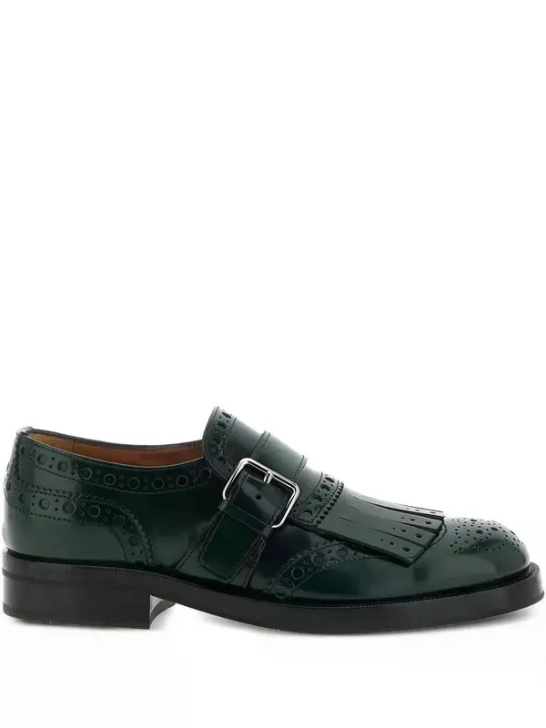 Church's Fringe Brogue Buckle Shoes - Green
