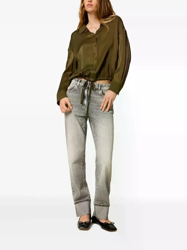 TWINSET Cuffed Hemline Denim Jeans