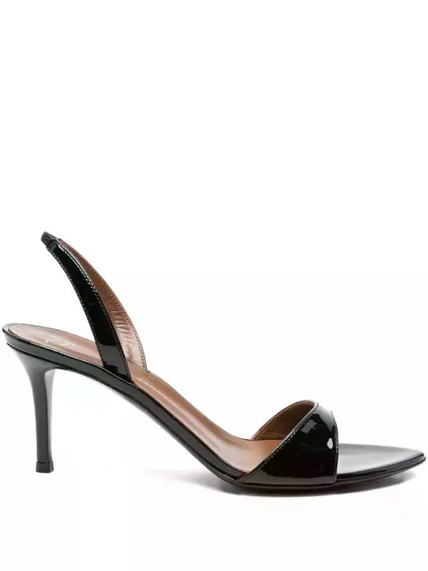 GIUSEPPE ZANOTTI 75 Mm Slingback Patent Leather Sandals