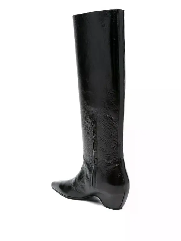 Khaite 30mm Sybil Leather Knee-high Boots - Black
