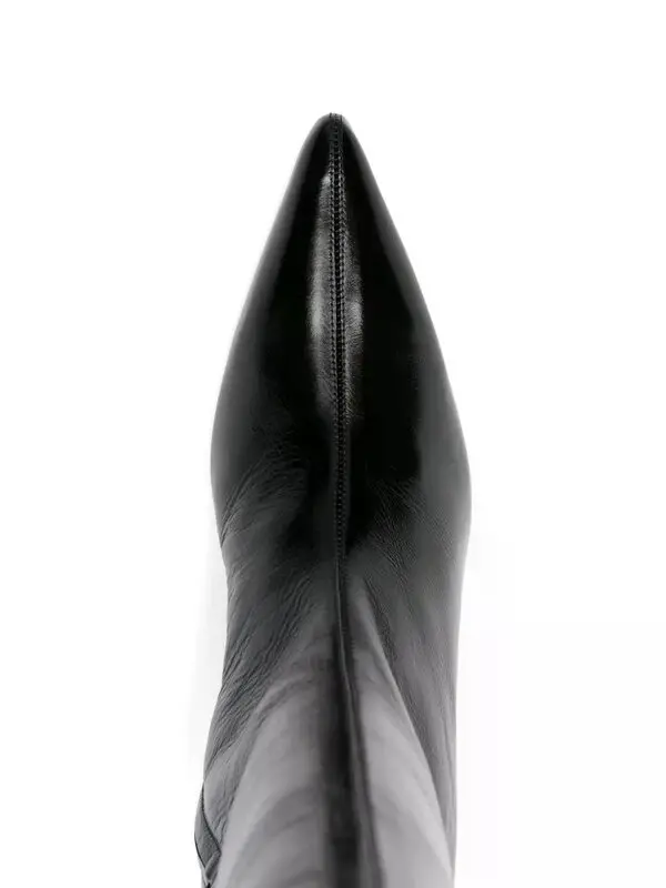 Khaite 30mm Sybil Leather Knee-high Boots - Black