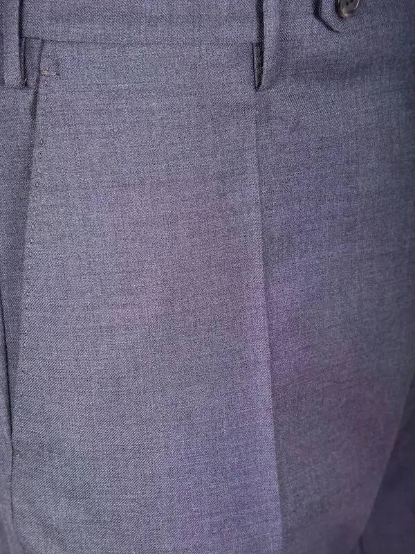 Incotex Wool Straight Leg Trousers - Grey