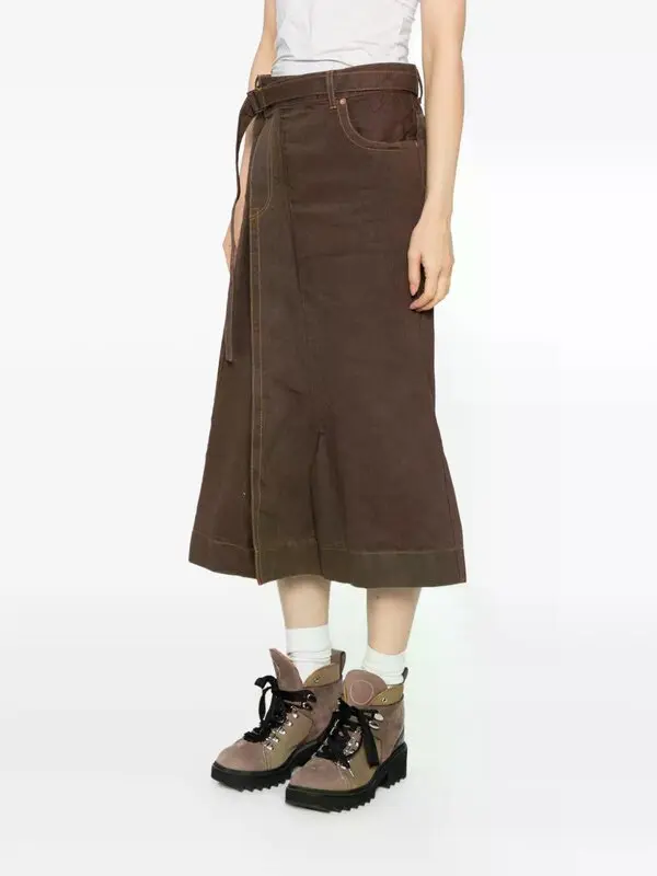 Sacai Cotton Wrap Skirt
