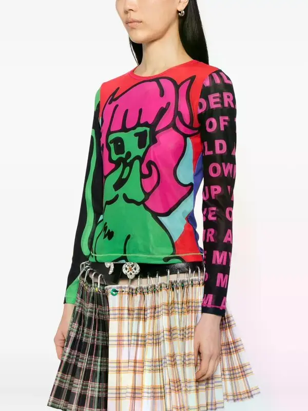 CHOPOVA LOWENA Printed Mesh Top