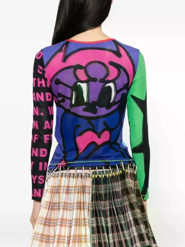 CHOPOVA LOWENA Printed Mesh Top