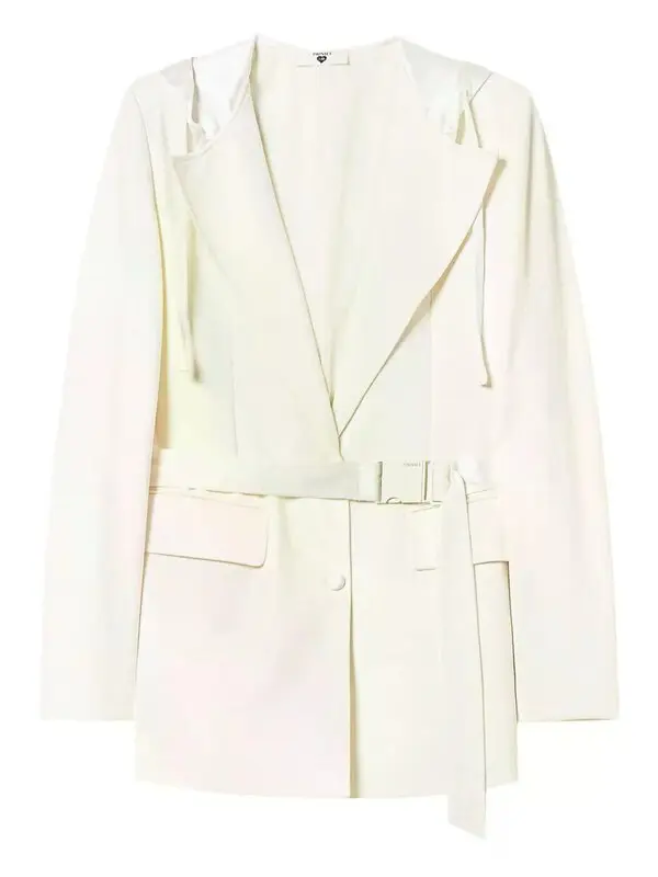 TWINSET Belted Hooded Blazer