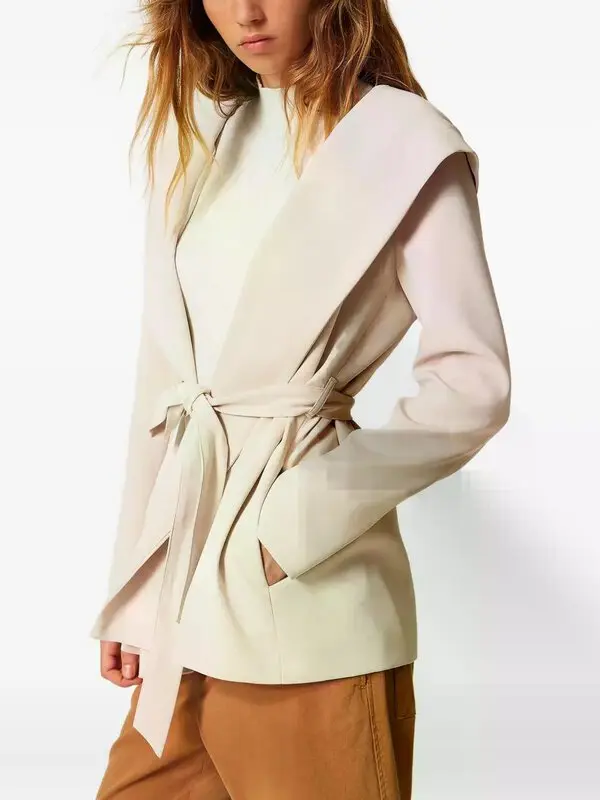 TWINSET Belted Hooded Blazer