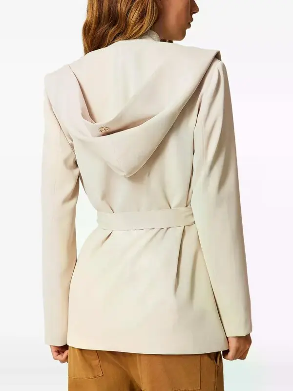 TWINSET Belted Hooded Blazer