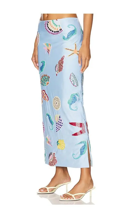 OCEANUS Shell Hand Beaded Skirt
