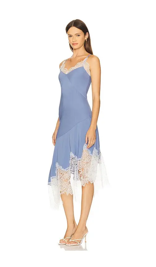 Prabal Gurung Bias Flare Hem Midi Dress - Avio
