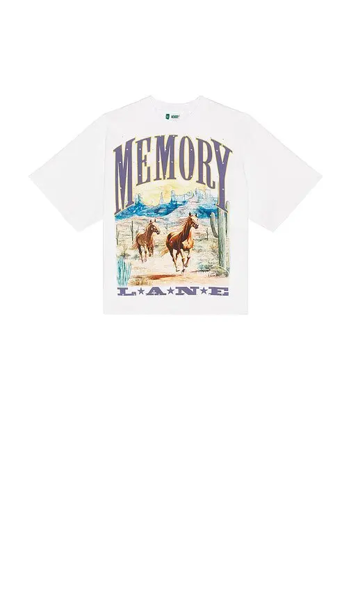 MEMORY LANE Wild Horses Crop Tee In White - Off White