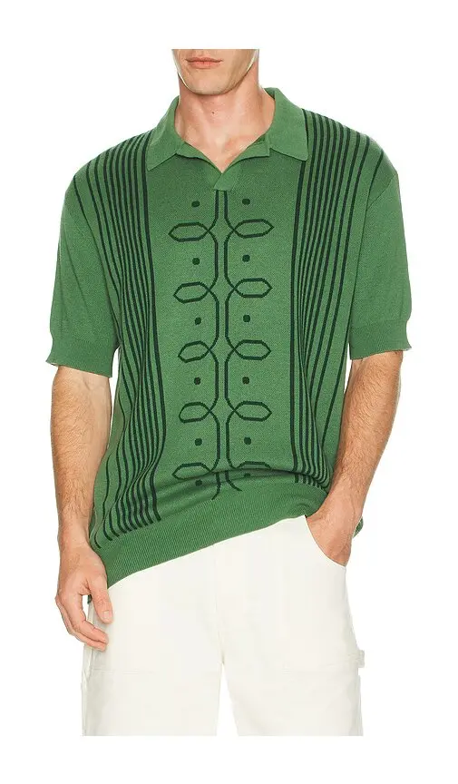 BOUND Andreas Knit Polo In Green