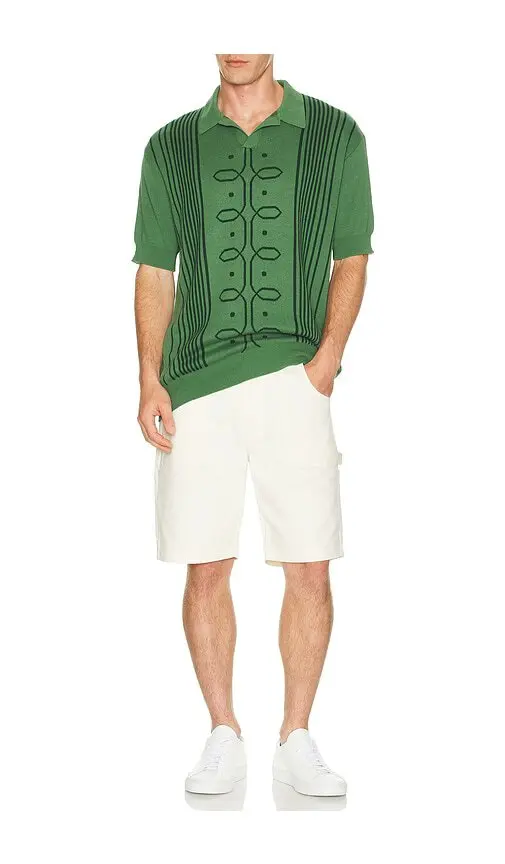 BOUND Andreas Knit Polo In Green