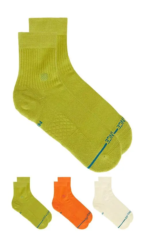 Stance Icon Quarter 3-pack Socks - Canvas