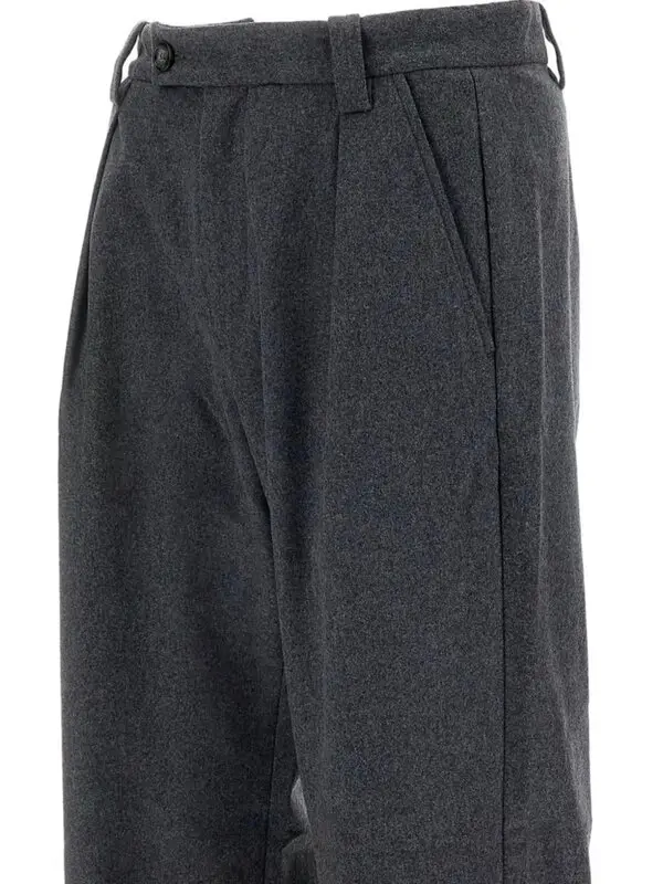 A.p.c. Pleated Wool-blend Trousers - Grey