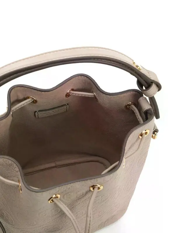 Tory Burch Embossed Leather Mini Bucket Bag