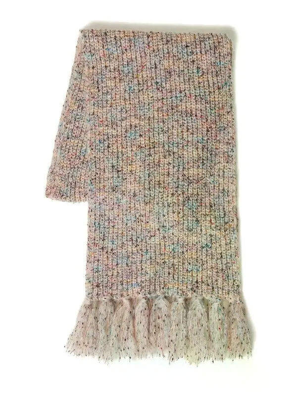TWINSET Tassel-fringed Knitted Scarf - Neutrals