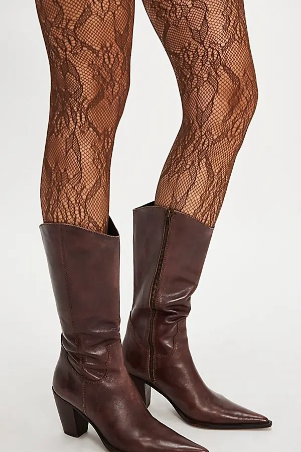 Free People Limitless Lace Tights - Brown