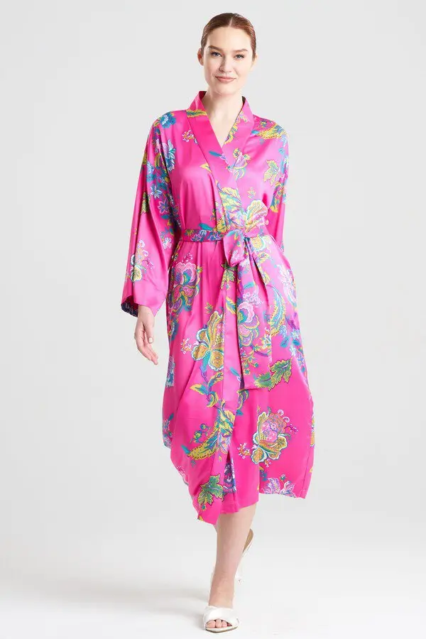 Natori Festival Satin Robe - Pink