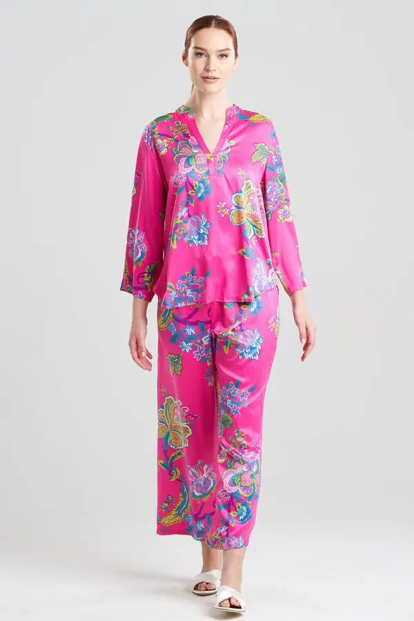 Natori Festival Satin Long Sleeve Pj - Pink