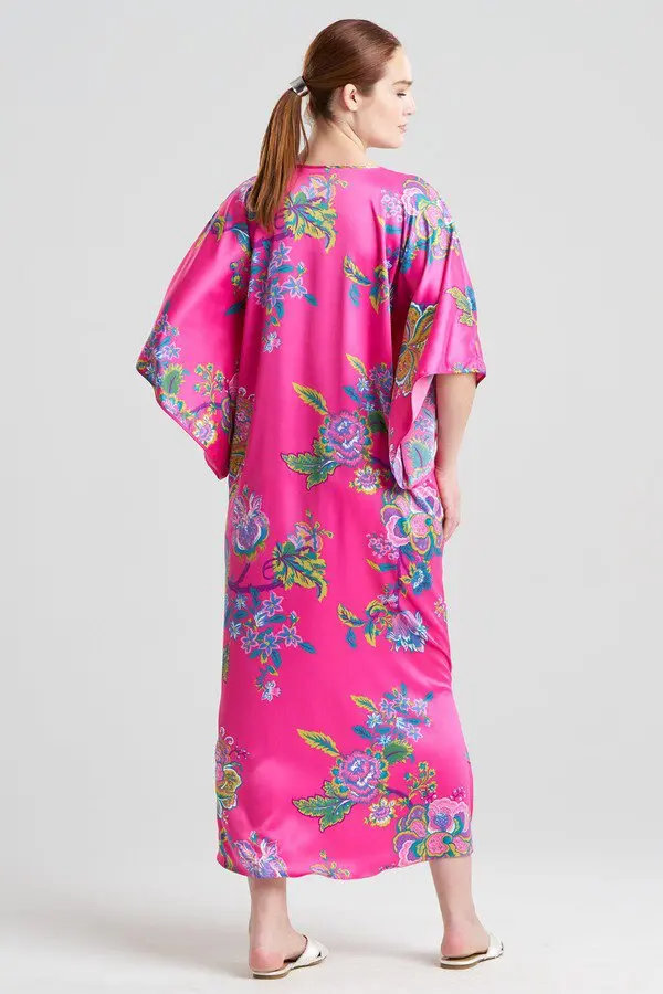 Natori Festival Satin Caftan - Pink