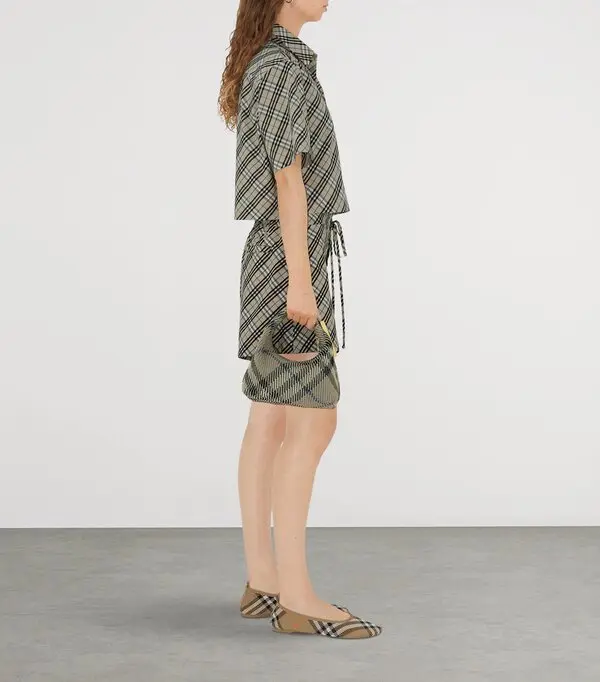 Burberry Cropped Cotton Check Shirt