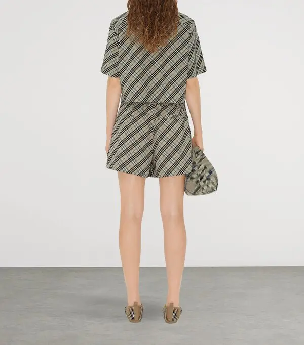 Burberry Cropped Cotton Check Shirt
