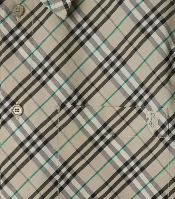 Burberry Cropped Cotton Check Shirt
