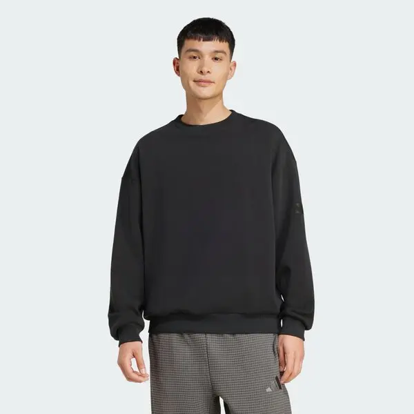 Adidas Soft Lux Relaxed Sweatshirt - Black