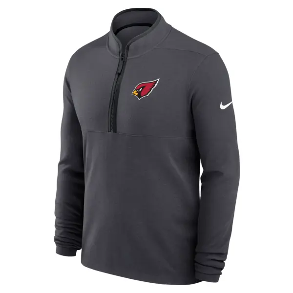 Nike Arizona Cardinals Logo Victory Dri-fit Nfl 1/2-zip Long-sleeve Top - Grey