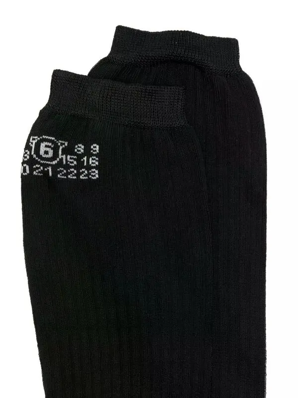 MAISON MARGIELA Logo Socks - Black