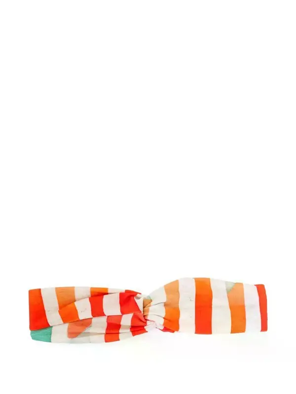 LYGIA & NANNY Striped Knotted Headband - Orange