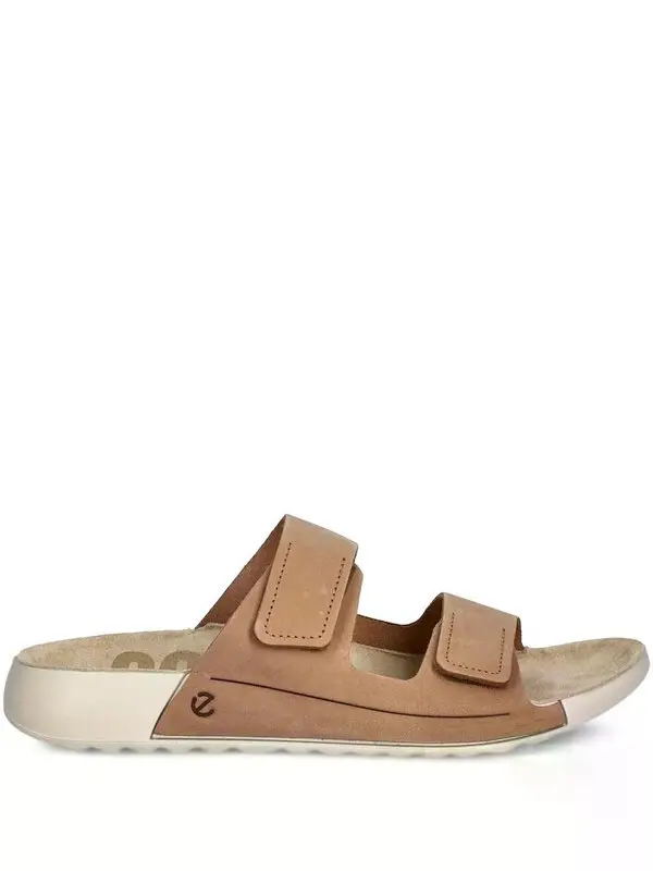 Ecco Cozmo Leather Double-strap Slides