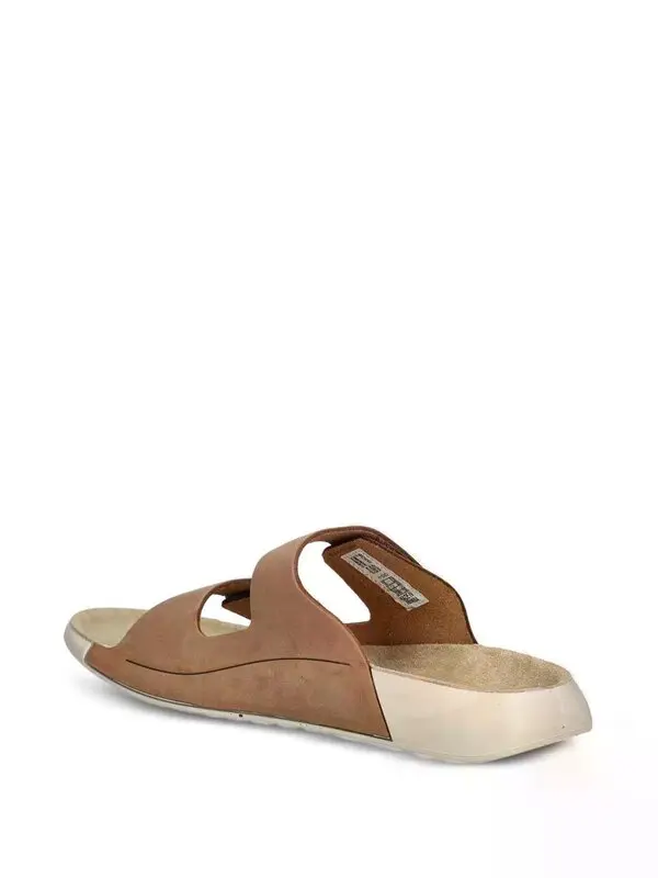 Ecco Cozmo Leather Double-strap Slides