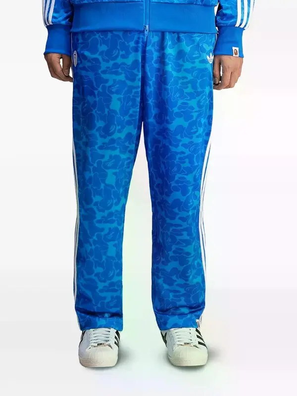 Adidas Camouflage-print Side-stripe Track Pants