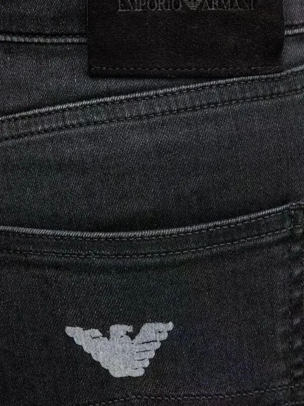 Emporio Armani Logo-embroidered Flared Jeans