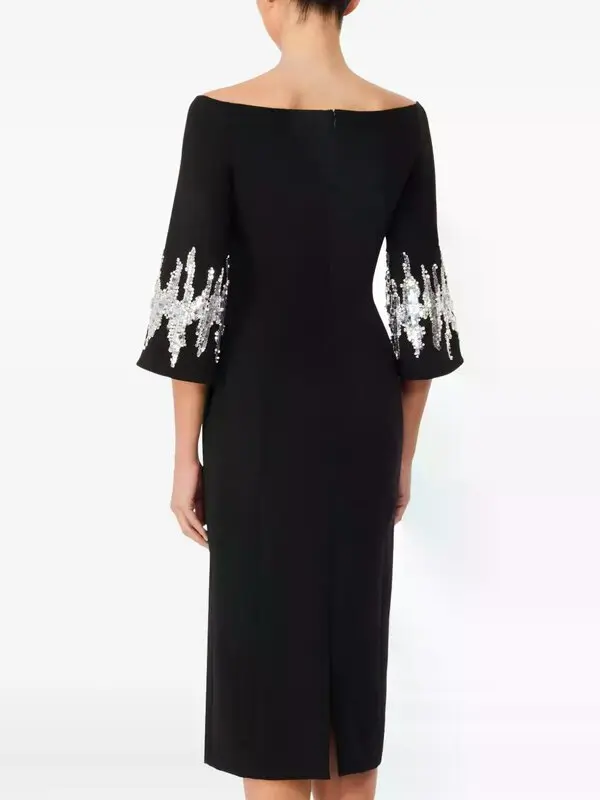 jenny packham black sequin dress Jenny Packham Euphoria Strapless Embellished Tulle Gown - Women - Black Dresses