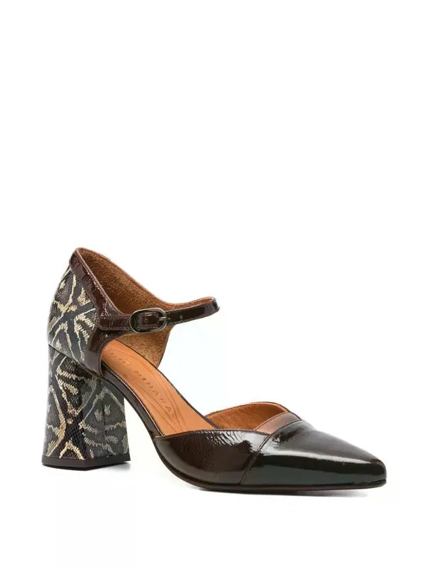 Chie Mihara 75mm Patterned Block-heel Pumps