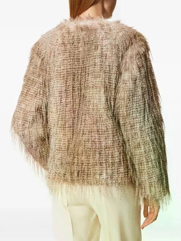 TWINSET Fringed Faux-fur Jacket