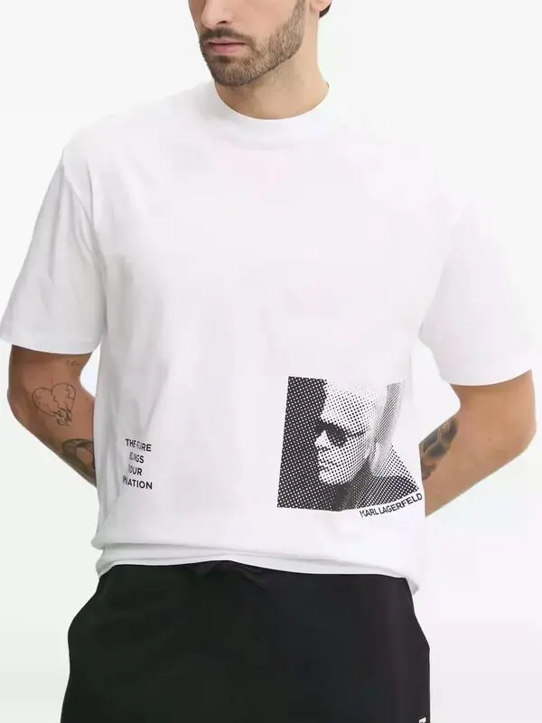 Karl Lagerfeld Portrait-print T-shirt
