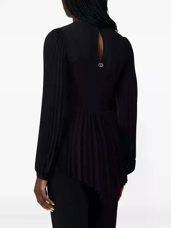 TWINSET Pleated Twist-front Top
