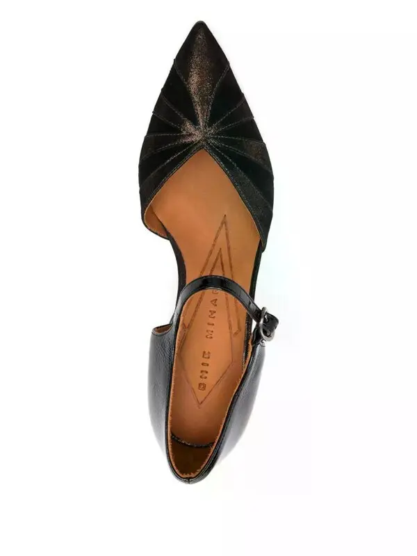 Chie Mihara 80mm Leather Ankle-strap Pumps