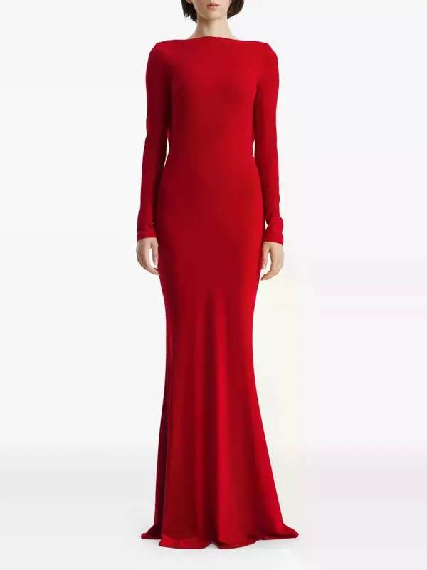 2310 STUDIO Cowl-back Gown - Red