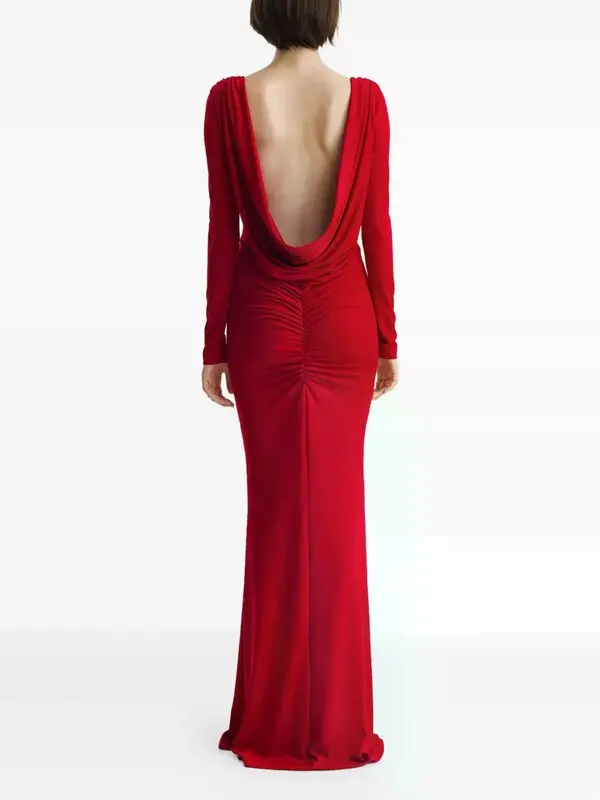 2310 STUDIO Cowl-back Gown - Red