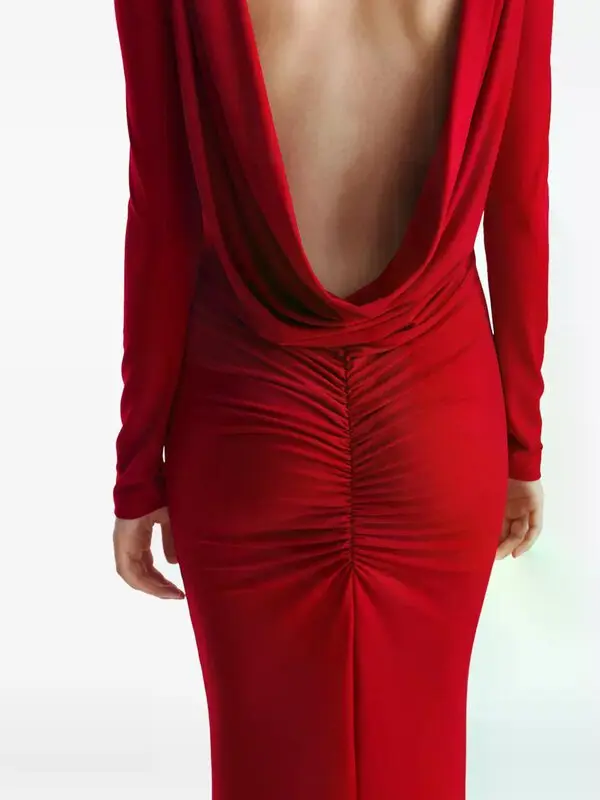 2310 STUDIO Cowl-back Gown - Red
