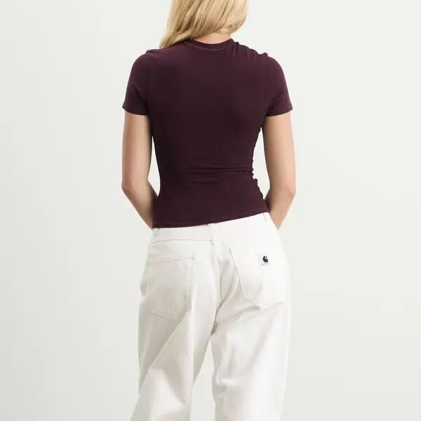 SKIMS Cotton Jersey T-shirt - Currant