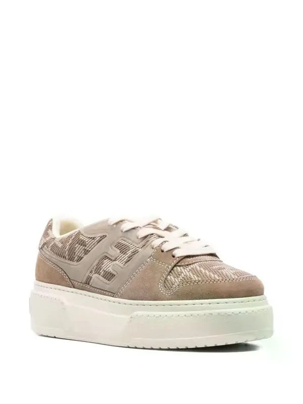 Fendi Match Logo Platform Sneakers