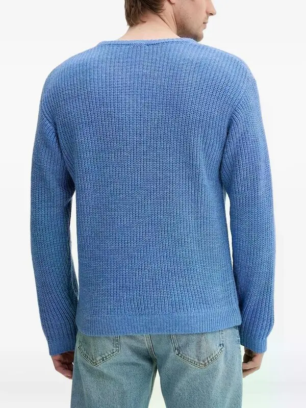 American Vintage Crashway Ribbed-knit Sweater With Logo Patch