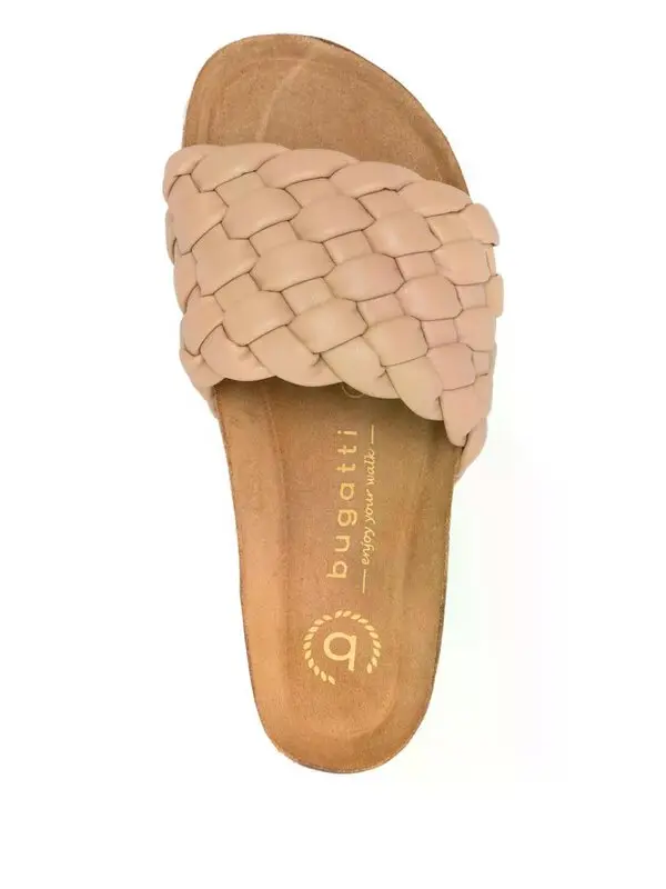 BUGATTI Woven Leather Flat Sandals